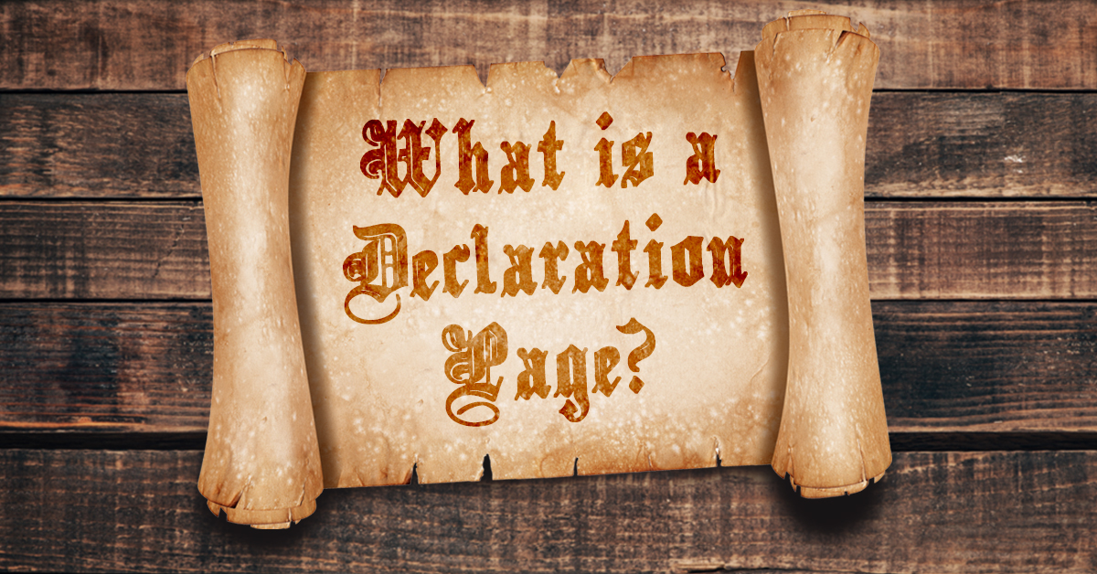 Making Insurance Easier: What is a Dec Page? – Insurance Centers of ...